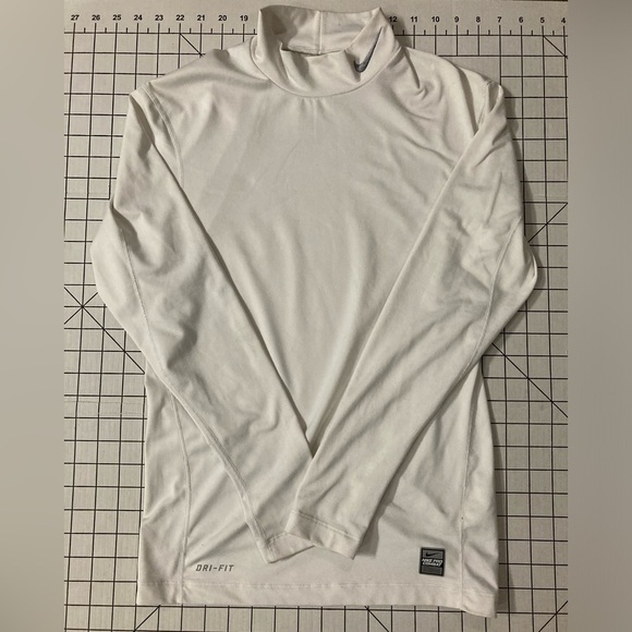Nike | Shirts | Nike Mens Medium Whitegrey Pro Combat Compression Shirt ...